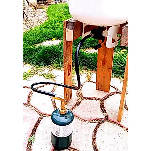 ZBXHJJZW Propane Refill Adapter Hose 350PSI High Pressure Camping Grill - QCC1 Type 1 LB Propane Refill Adapter Hose 39” Long, 1LB Tank Bottle Adapter Connector with ON-Off Control Valve