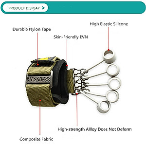 SHXJHXC Finger Exercisers & Hand for Strength Grip Strengthener,Training with Alpha Gripz Trainer Stretcher, Strengthening Equipment for Wrist Physical Therapy Forearm Extensor (Red)