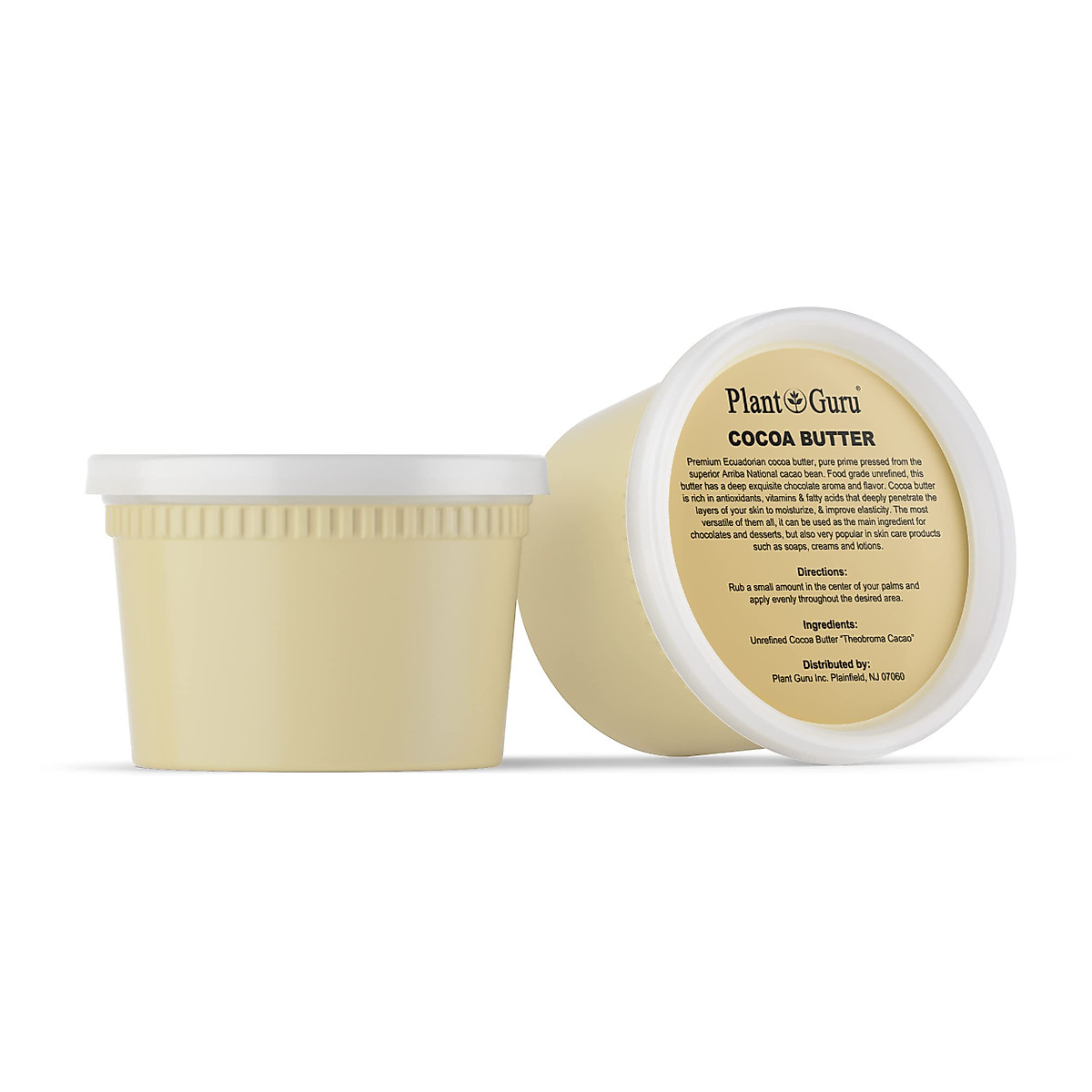 Raw Cocoa Butter 14.5 oz. 100% Pure Natural Unrefined FOOD GRADE Arriba Nacional Cacao Bean, Great For Chocolate Making, Soap, Lip Balm and Moisturizer For DIY Body Butters