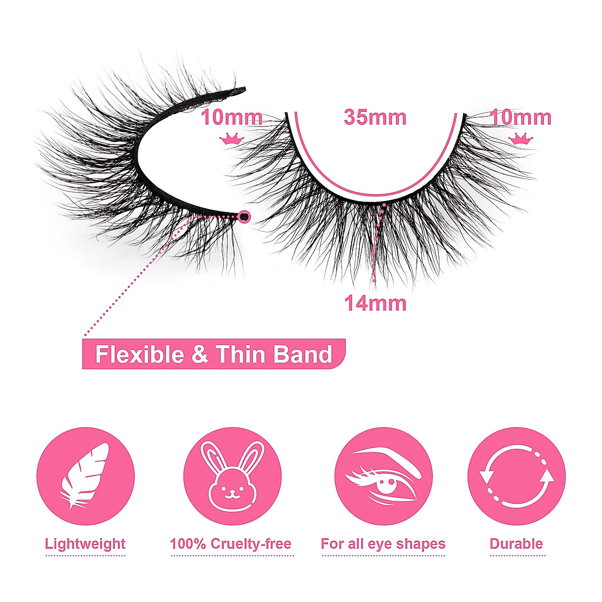 Newcally Natural Look Lashes Mink 3D Fluffy Wispy False Eyelashes Short Light Volume Fake Eye Lashes Pack 14 Pairs Reusable Soft Faux Mink Eyelashes