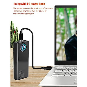 5ft PD USB Type C Male Input to DC 5.5 x 2.1mm Male Power Charging Cable up to 100W(65W-100W)(5521-100W)