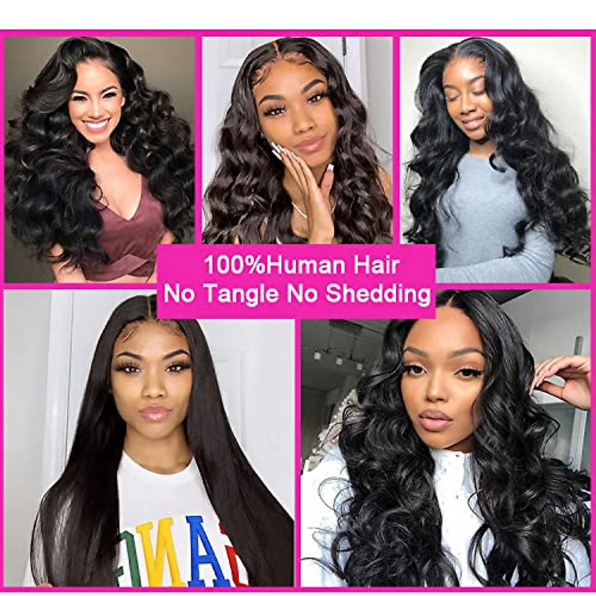 Glowig Body Wave Bundles 18 20 22 Inch 100% Unprocessed Virgin Human Hair Body Wave Bundles Body Wave 3 Bundles Human Hair Extensions for Black Women