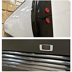 Commercial Refrigerator Glass 2-Door Sliding Door Merchandiser Display Cooler Beverage Fridge Drink cooler NSF Certified, 48 inches width, capacity 40 cuft 110V, Restaurant Kitchen Cafe LCG-1000BFS