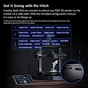 Creality Sonic Pad 7 Inch Touch Screen 3D Printer Smart Pad Based on Klipper Firmware Higher Printing Speed Support Keyboard Control time-Lapse Shoot Al Detection for Ender-3 S1 Pro/CR-10 Smart etc