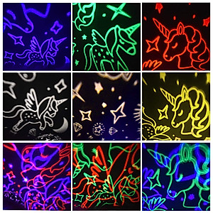 Unicorn Toys for 3-8 Year Old Girls,Star Projection Cute Kids Toys for 2-9 Year Olds Girls 2 in 1 Popular Christmas Xmas Birthday Gifts for Girls Age 2-10 Year Old Toddler Girls,Girls Toys