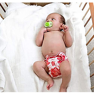 No Prep Cloth Diaper for Newborns – Smart Bottoms Born Smart 2.0 – Natural Fiber Interior (White)