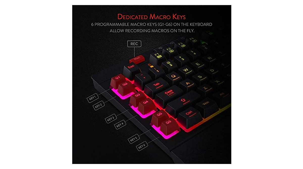 Redragon K512 RGB Gaming Keyboard - Comfort & Controls