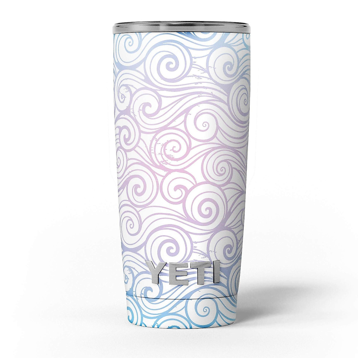 Design Skinz Vivid Blue Gradiant Swirl - Skin Decal Vinyl Wrap Kit Compatible with The Yeti Rambler Cooler Tumbler Cups