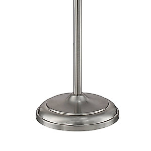 360 Lighting Maddox Modern Torchiere Floor Lamp Standing with USB Charging Port 71” Tall Satin Nickel Alabaster Glass Dome Shade for Living Room Reading House Bedroom Home Office