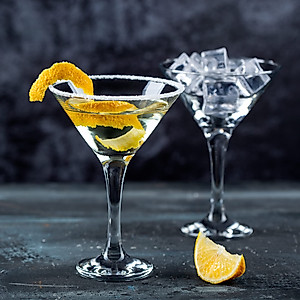 Volarium Martini Glasses Set of 4, Classics 4 Piece Martini Set, Perfect Cocktail Glasses, 6 Ounce Capacity