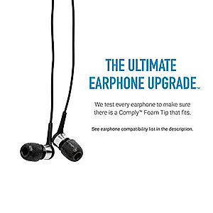 Comply T-500 Memory Foam Replacement Earbud Tips for KZ ZS10, ZSN, AS10, ZSX, Starfield, FH7, FIIO, MOONDROP and More Earphones (Small, 3 Pairs)