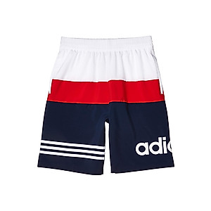 adidas Kids Boy's Color-Block Shorts (Big Kids) Navy MD (10/12 Big Kids)