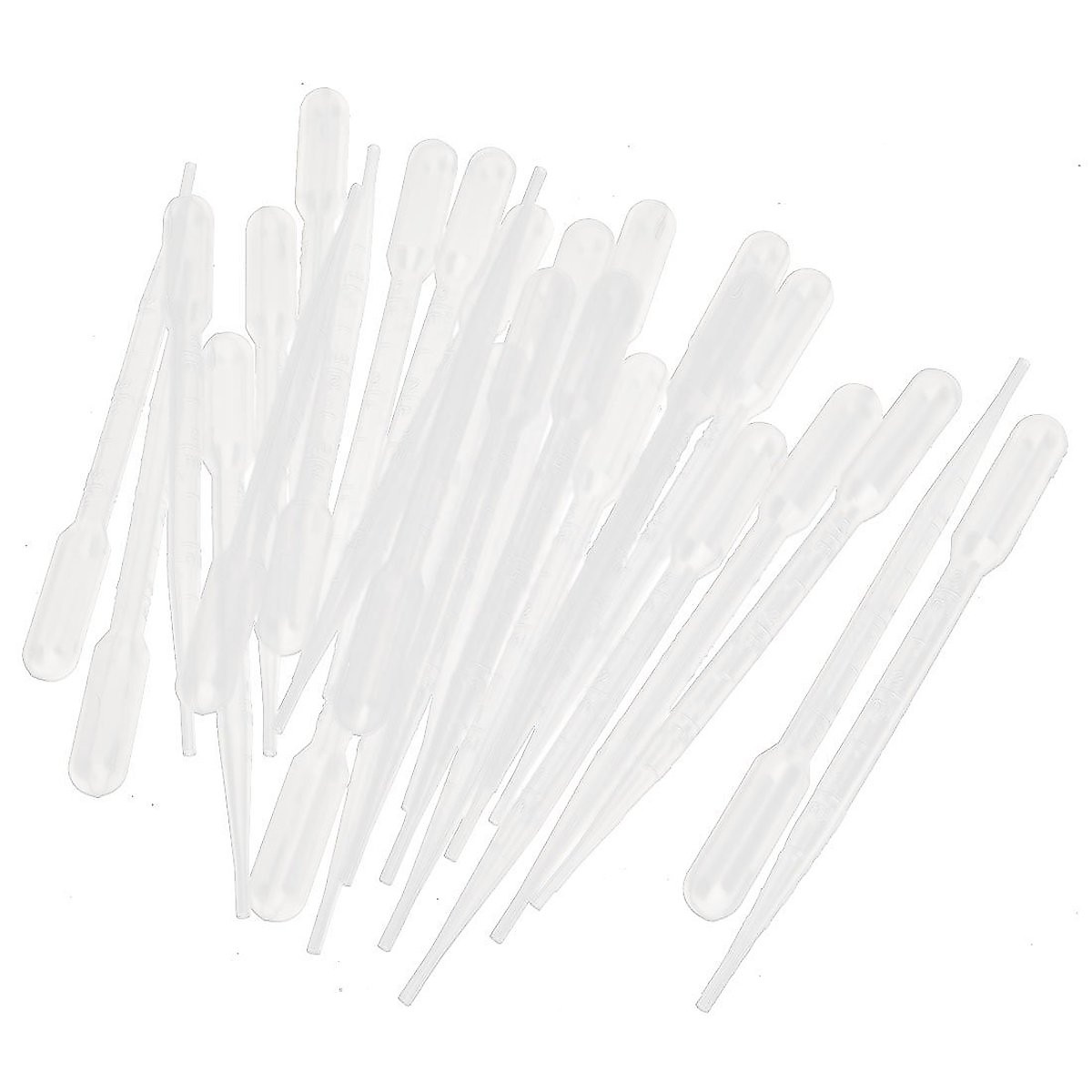 YXQ 50Pcs 3ml Transfer Pipettes Plastic Disposable Liquids Dosing Fine Tip Dropper Pipets Graduated