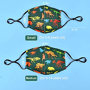 CIKIShield 6 Pack Children Cloth Face Mask for 9-14 Kids Boys face Shield Washable Reusable Protective Cover