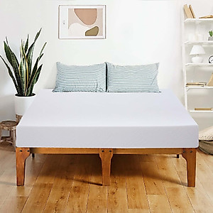 Queen Size Mattress, 8" Memory Foam Mattress with Green Tea & Cooling Gel Infused for Cool Sleep and Pressure Relief, Medium-Firm, Bed in A Box, Made in USA, CertiPUR-US Certified (Queen)