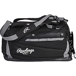 Rawlings | MACH Hyrbid Backpack/Duffle Equipment Bag | Baseball & Softball | Black