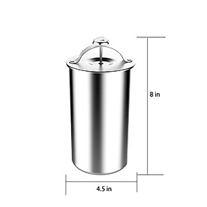 JDOQOKJ Ham Maker Stainless Steel Meat Press with Thermometer ，and 5 Pack ziplocks, For Making Deli Meat, Homemade Lunch Meat. Meat Press Mold for Deli Meats.