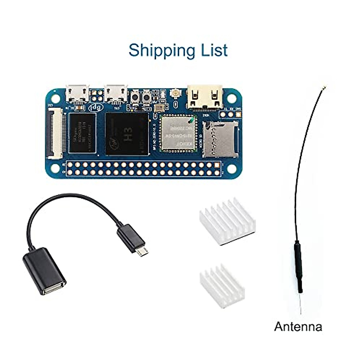 youyeetoo Banana pi M2 Zero Open Source Singal Board Computer, 512MB SDRAM Mini HDMI onboard WiFi (AP6212) & Bluetooth, Support Raspbian Android Armbian RetroPie Ubuntu (Heat Sink Set)