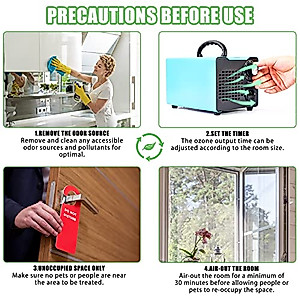 0zone Generator, 20,000 mg/h 0zone Machine Odor Removal Odor Eliminator Deodorizer 0zonator 0zone Generator Air Purifier for Home, Auto, Smoke Cars