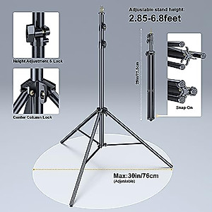 LINCO Backdrop Stand for Parties Kit 10x7 ft Adjustable Back Drop Photography Studio Photo Background Support System with Clamps, Sand Bag, Carrying Bag 4172
