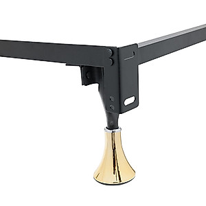 Kings Brand Gold Bed Frame Glides Legs to Replace Wheels, Set of 4