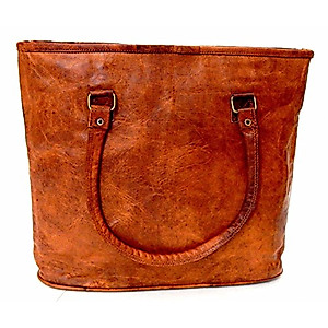 Firu-Handmade Leather Purses for Women Leather Tote Bag Satchel Vintage Genuine Leather Purses for Women Handbag Office Casual