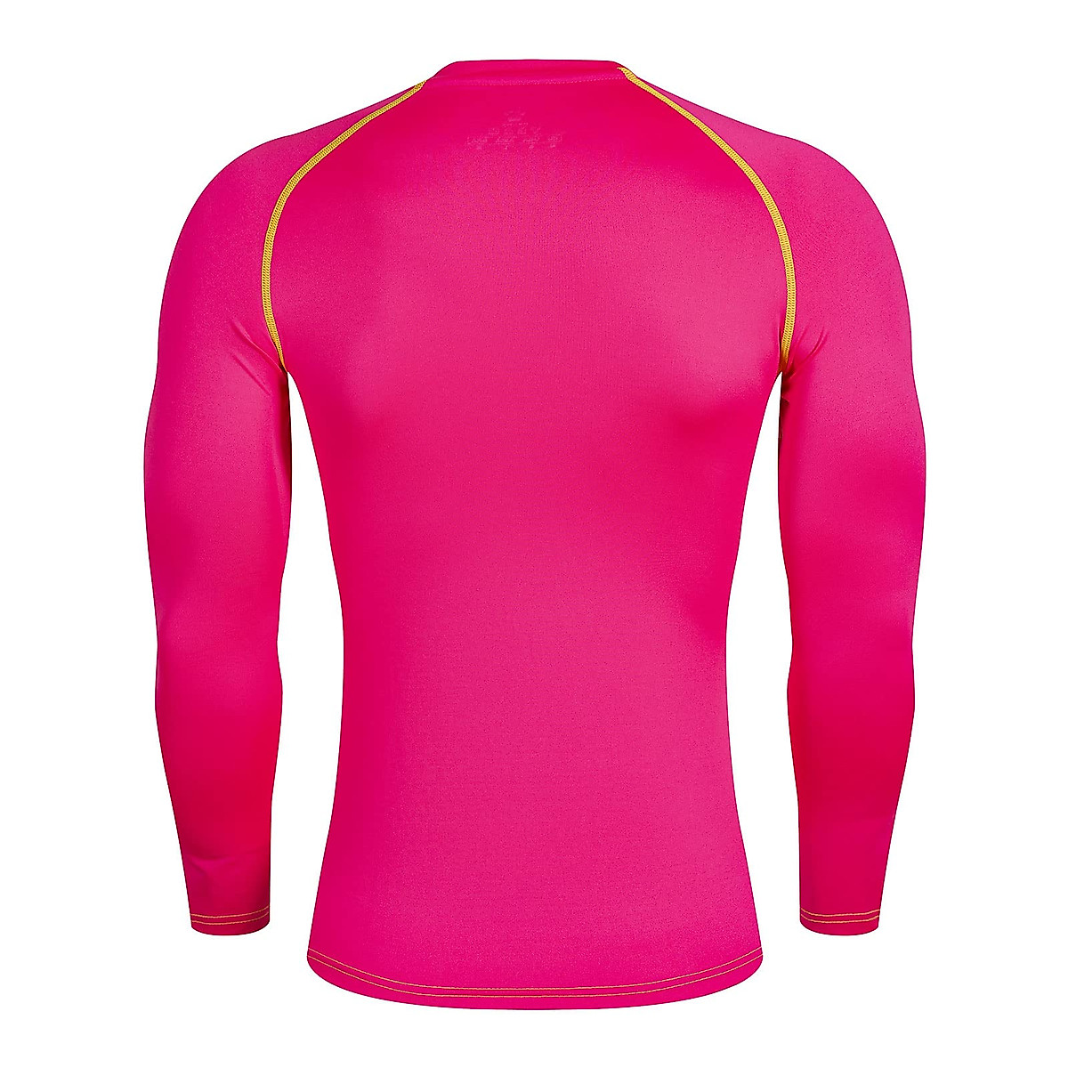 KELME Compression Shirts for Men Long Sleeve Tight Undershirts Active Baselayer T-Shirt Tops for Workout Gym Sports (XL,Pink)