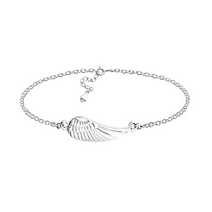 Sofia Milani - Solid 925 Sterling Silver Bracelet for Women - Feather Wing Pendant - 30135