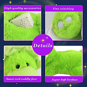 Glow Guards 15'' Light up Triceratops Dinosaur Stuffed Animal,LED Soft Dinosaur Plush Toy with Night Lights Glow in The Dark,Children's Day Birthday for Toddler Kids