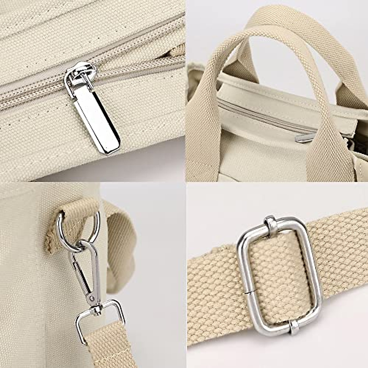 Calendarm-Usa Japanese Canvas Bag, Large Capacity Multi-Pocket Handbag Canvas Japanese Handmade Tote Crossbody Bag (Black)