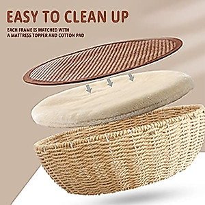 54" Modern Cat Tree Tower for Large Cats, 3Cat Nests Manual Hand Woven Multilevel Huge Paws Pals Cat Tree, Wood Cat Tower, Cat Scratching Tree, Cat Condo, Cat Lover Gift, Real Branch Luxury Cat Condo