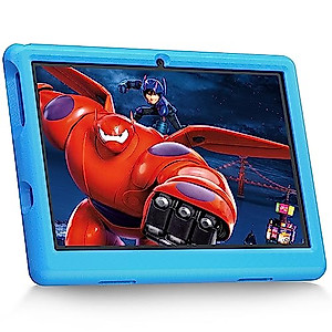ANYWAY.GO Tablet for Kids 10 inch Kids Tablet Android 12 Tablet 2GB 32GB Children Learning Tablet, Parent Controls, Kidoz Pre-Installed Bluetooth WiFi Tablet Kids with Shock-Proof Case (Blue)