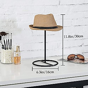 SZCXTOP Metal Wig Stand Holder,Hat Racks,Hat Display Stand,12 inch Stable Sturdy Wig Head Holder, Freestanding Durable Hat Holder Storage Stand,Holders Mannequin Head