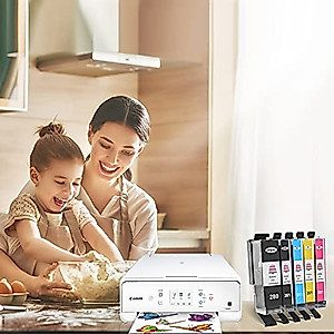 Youtook Compatible for 280 281 Ink Cartridges, C A K E Maker C A K E Printer Work with PIXMA TS6120 TS6220 TS6320 TS8120 TS8220 TS8320 Printer, Black, Cyan, Magenta & Yellow Included. (5 Pack)