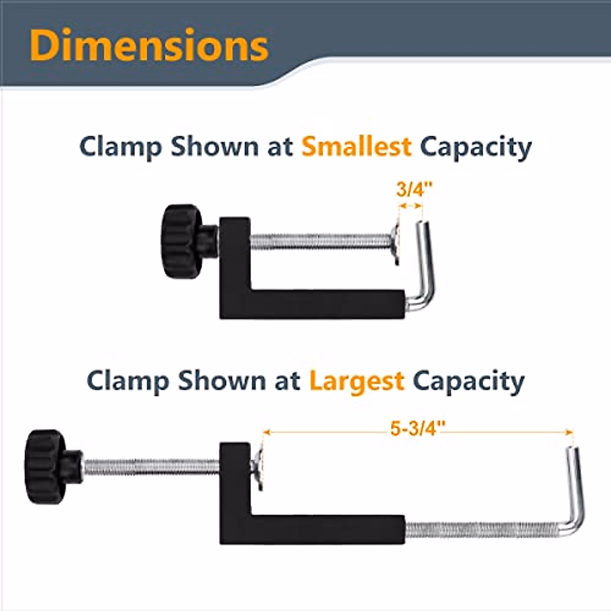 POWERTEC 6-PC Set, Universal Fence Clamps with 6" Positioning Squares, For Table Saws, Router Tables, Clamping Squares, Drill press tables, Mitre Saws, 71782