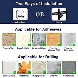 Roseyat Wire Shower Caddy Shower Shelves With 18 Hooks, Shower Shelf for Inside Shower, Stainless Steel Bathroom Shower Organizer, 2 Packs Shower Rack for Inside Shower, Bathroom, Kitchen, Matt Black