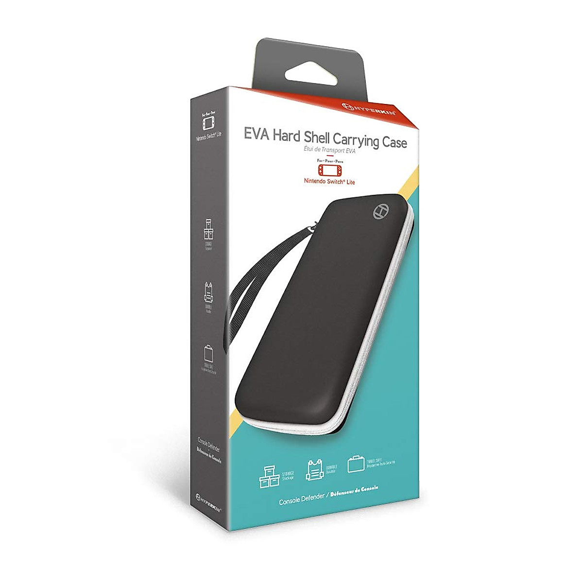 Hyperkin EVA Hard Shell Carrying Case for Nintendo Switch Lite (Black/White)