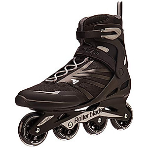 Rollerblade Zetrablade Men's Adult Fitness Inline Skate, Black and Silver, Performance Inline Skates