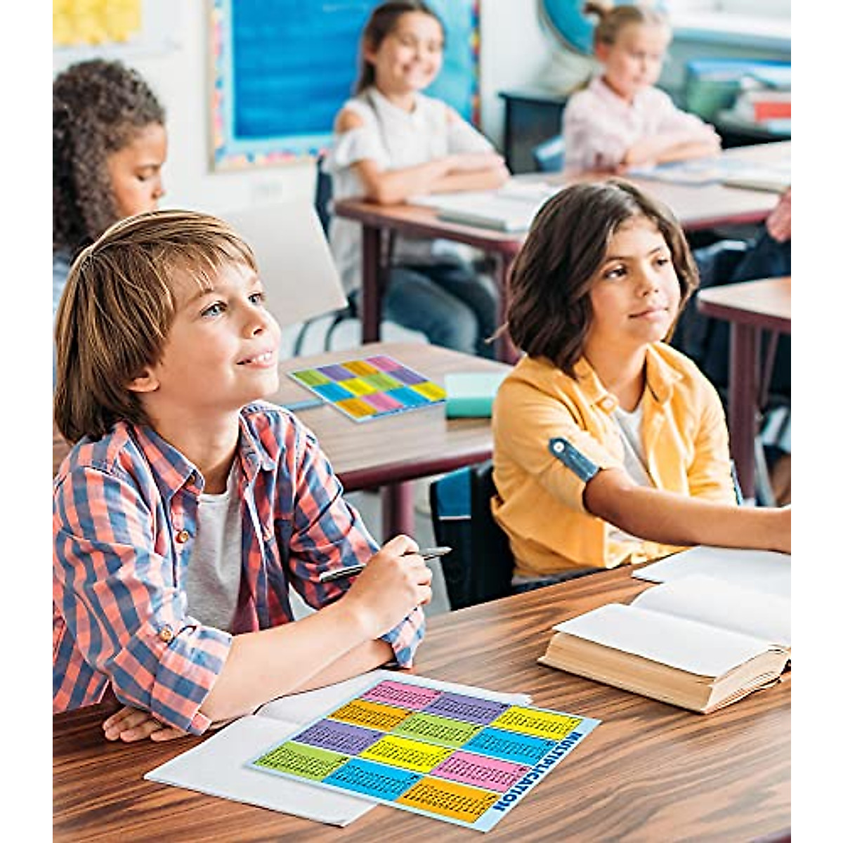 Carson Dellosa Dual-Sided Multiplcation Tables Chart with Practice Evaluation, Educational Multiplaction Chart, All Facts to 12, Classroom Decor Math Wall Poster, 30ct Jumbo Pad - 8.5" x 11"