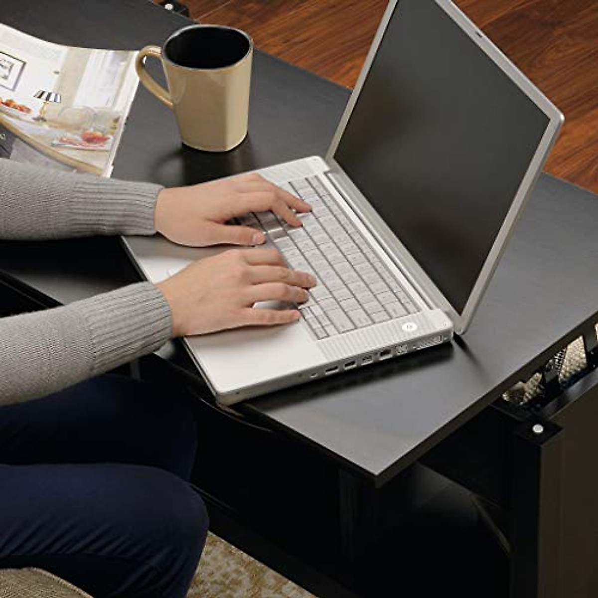 Sauder Edge Water Lift Top Coffee Table, Estate Black finish