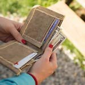 Real Deal Brazil Recycled Tarp Bariri Bi-Fold Wallet, Handcrafted in Brazil.