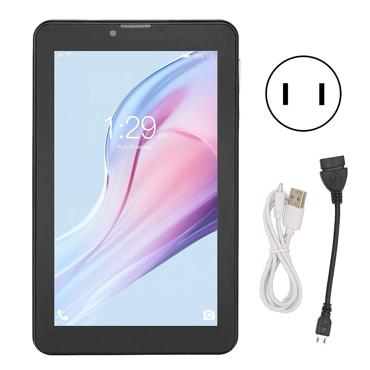 Kids Tablet, 3G Internet Calling Tablet PC 100‑240V for Android10 System 2GB 32GB for School (US Plug)