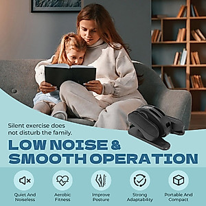 Leasbar Under Desk Elliptical Electric Foot Pedal Exerciser, Portable Elliptical Ellipse Leg Exerciser for Seniors, Quiet Compact Elliptical Exercise Machine with Remote Control