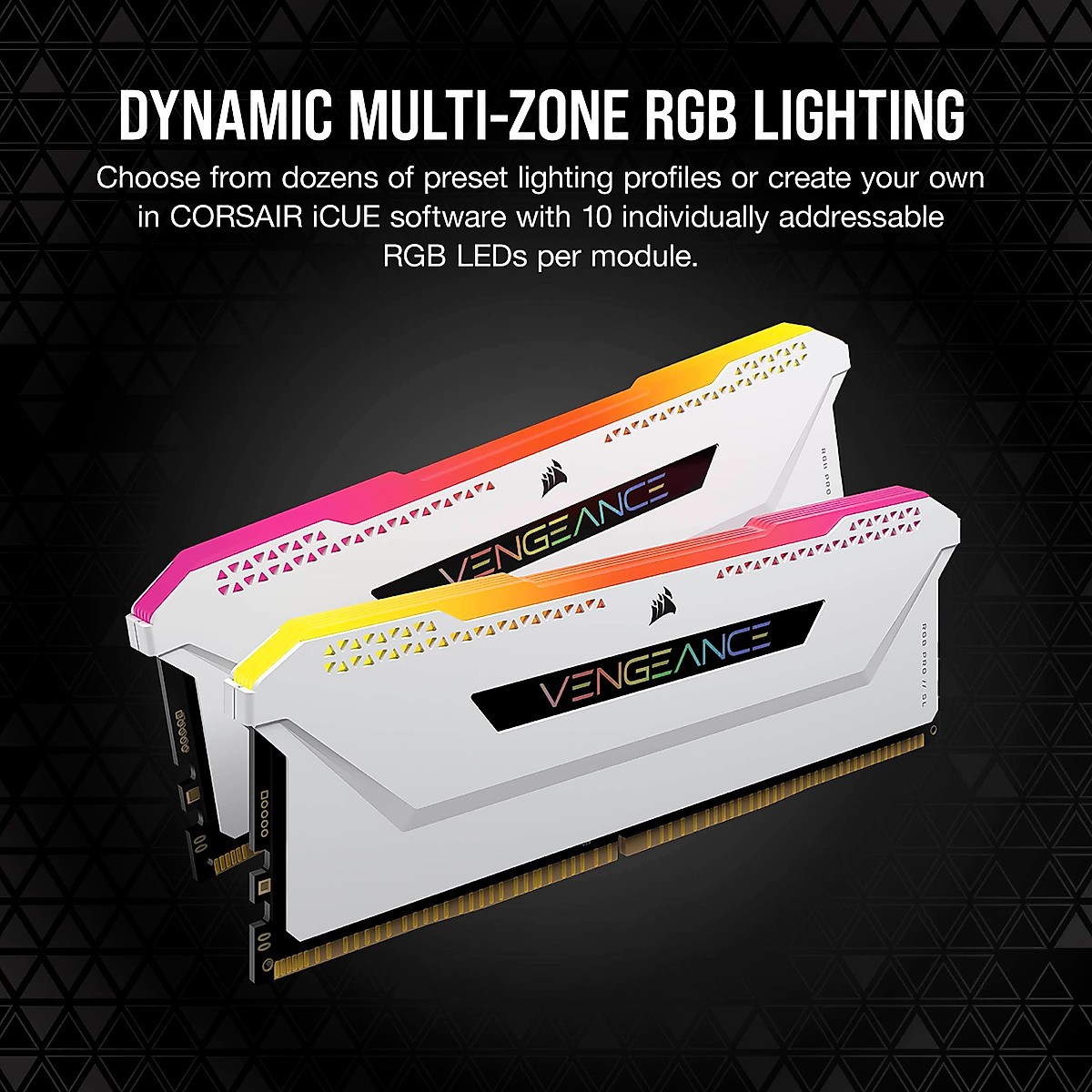 Corsair Vengeance RGB PRO SL Series DDR4 Light Enhancement Kit (Contains No Physical Memory, Dynamic Ten-Zone RGB Lighting, Wide Compatibility with Most Intel® and AMD DDR4 Motherboards) White
