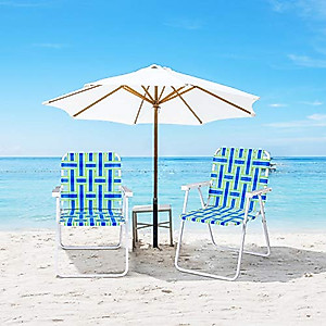 Giantex Beach Chairs Set of 6, Patio Folding Lawn Chairs for Adults, Outdoor Webbing Chair w/Steel Frame, Lightweight & Portable Camping Chairs for Fishing, Yard, Garden, Poolside Webbed Chairs, Blue