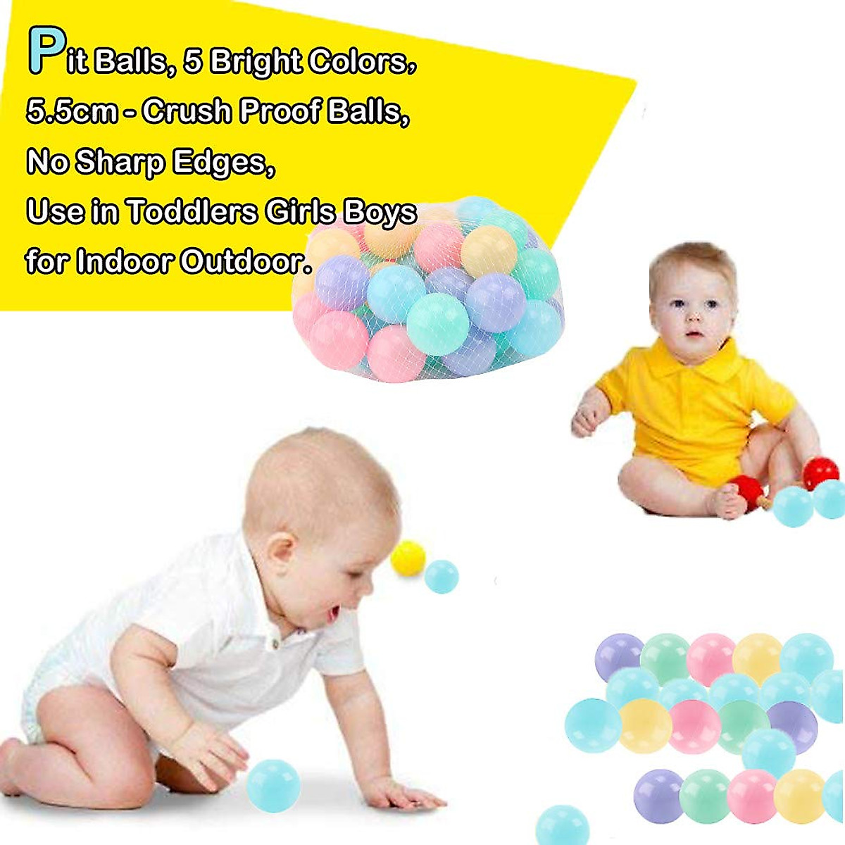 Toxz Playpen Balls Pit Pool Tent for Toddler Baby,with Basketball Hoop Shooting,Gym,Protection,Portable,Early Education,(Ship from US!)