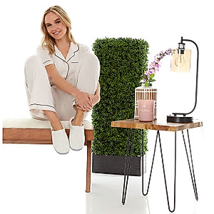 Floopi House Slippers for Women, Soft Ribbed Knit Closed Back Women Slipper, Multiple Layered Comfy Memory Insole Foam with Indoor & Outdoor Anti Skid Sole (XL, Stone Grey-387)