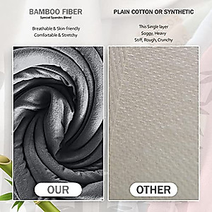 KELOR Luxury Bamboo Wrap Blanket - Single Sided - Stretchy, Lightweight, Soft & Breathable - Cooling Viscose with Spandex, Versatile Wearable Travel Blanket - Shawl - Scarf - Baby Wrap - Grounded Gray