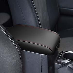 AOMSAZTO Console for 2016-2023 Toyota Tacoma Amrest Cover Black with Red Stiches