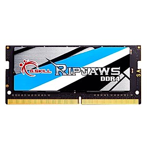 G.SKILL Ripjaws DDR4 SO-DIMM Series DDR4 RAM 16GB (1x16GB) 2400MT/s CL16-16-16-39 1.20V Unbuffered Non-ECC Notebook/Laptop Memory SODIMM (F4-2400C16S-16GRS)